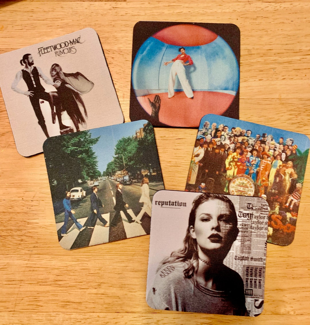 Album Coasters, You Pick Any Album Cover , Sublimated on Neoprene ...