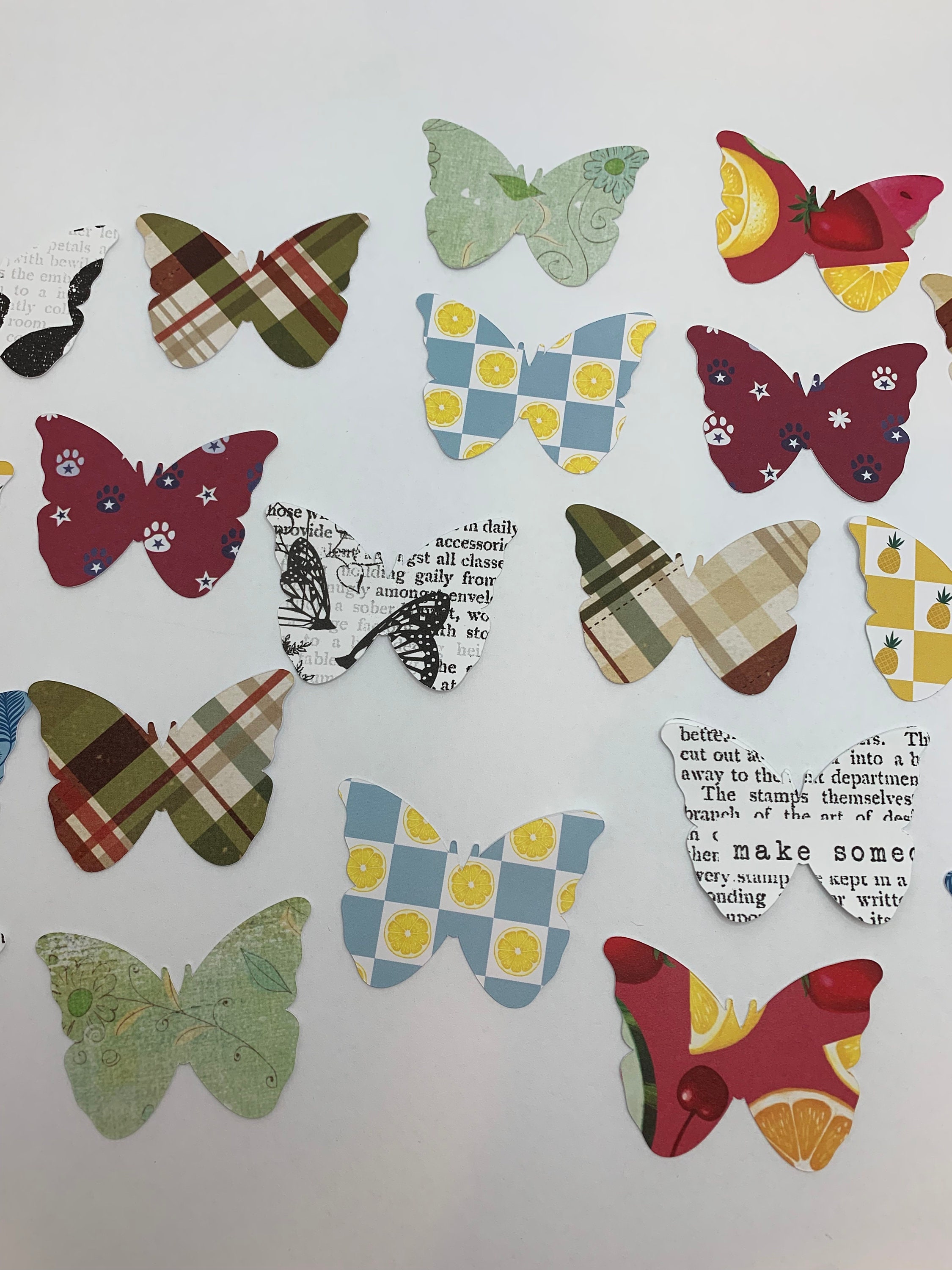 20 Butterfly Die Cut Shapes for Crafting, Scrapbooking, Card Making ...
