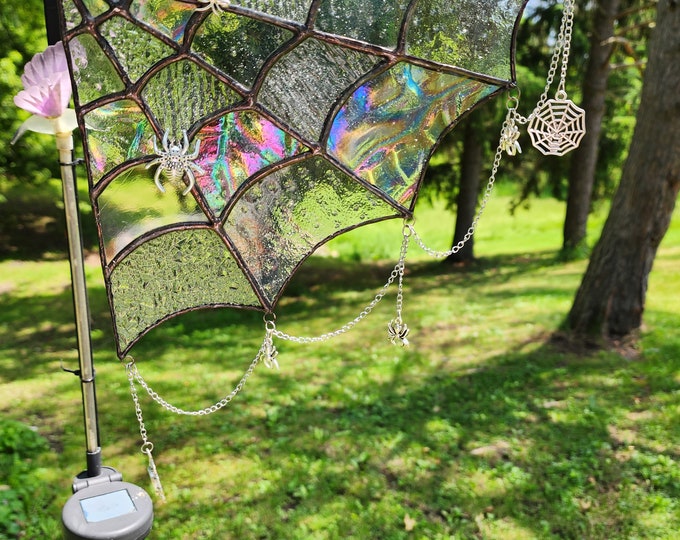Stained Glass Window Corner Spider Web - Etsy