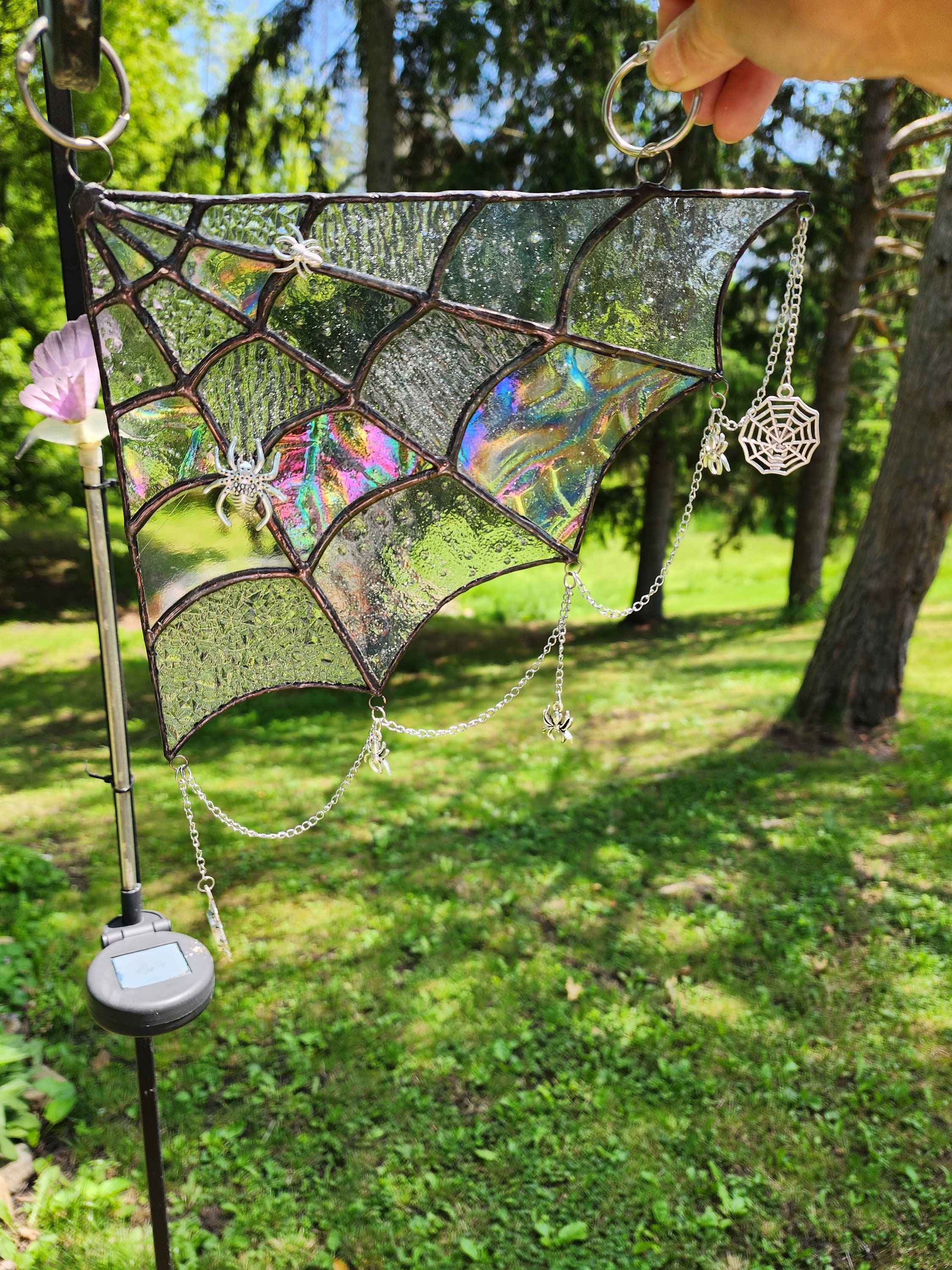 Stained Glass Window Corner Spider Web - Etsy
