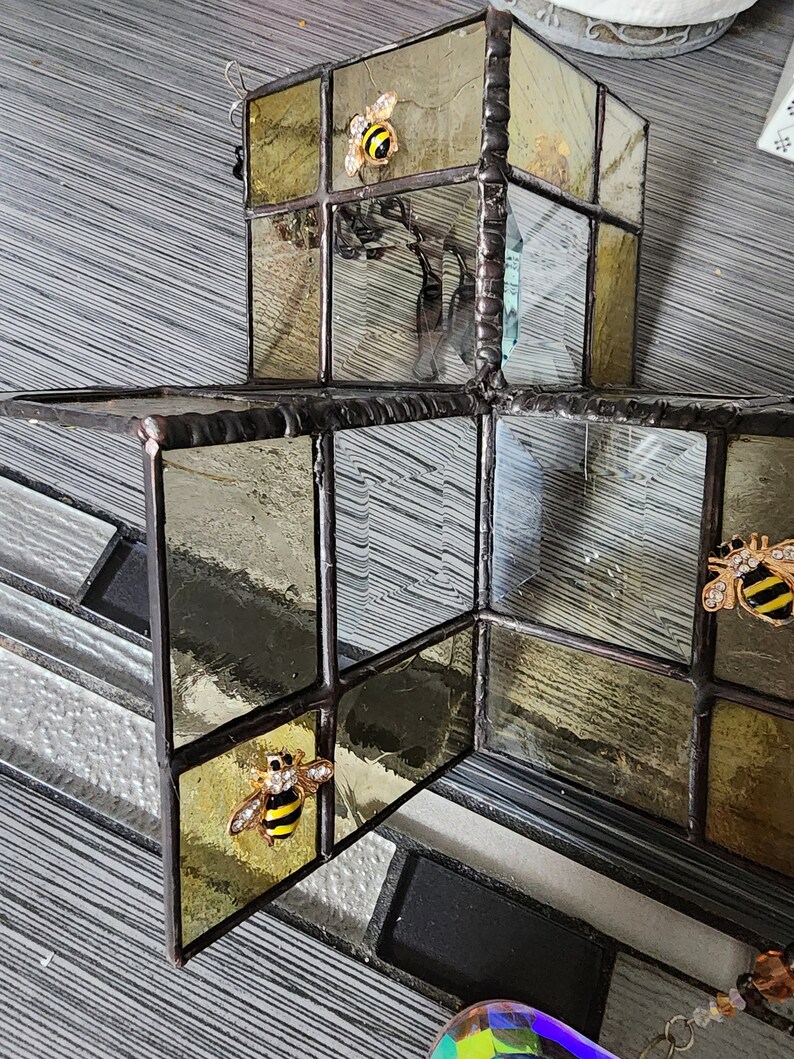 Stained Glass Spinner, Whirly Gigs, Summer, Simulated Bumble Bee Hive ...