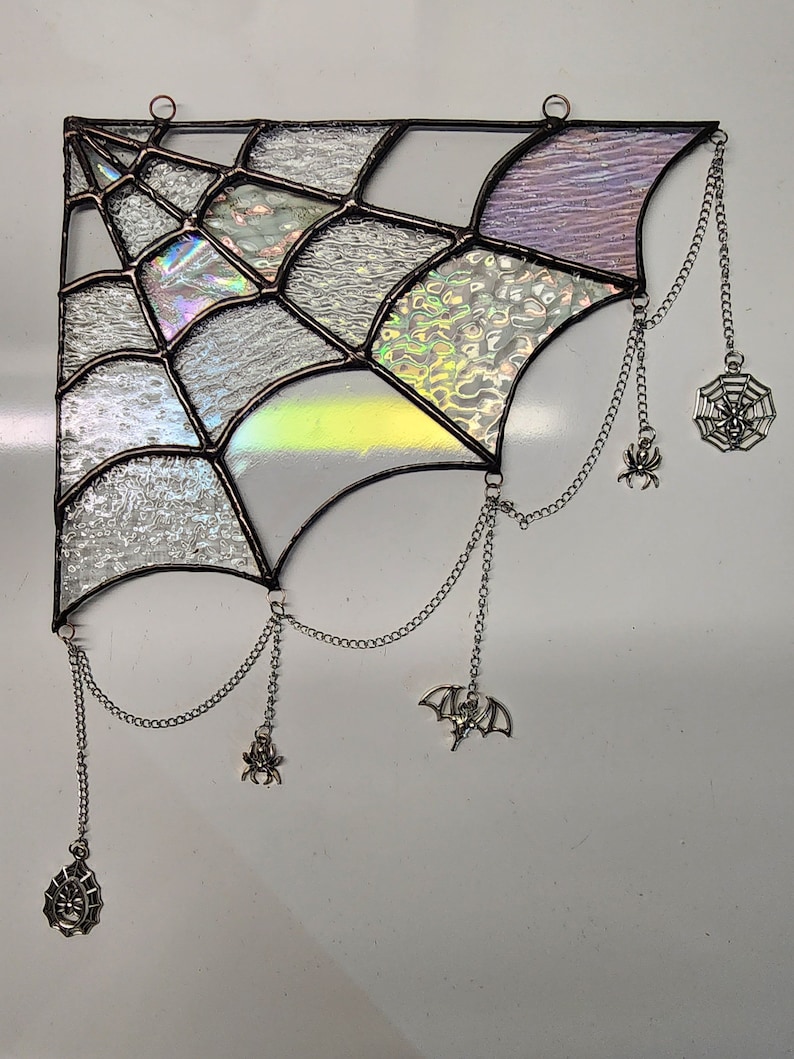 Stained Glass Window Corner Spider Web - Etsy
