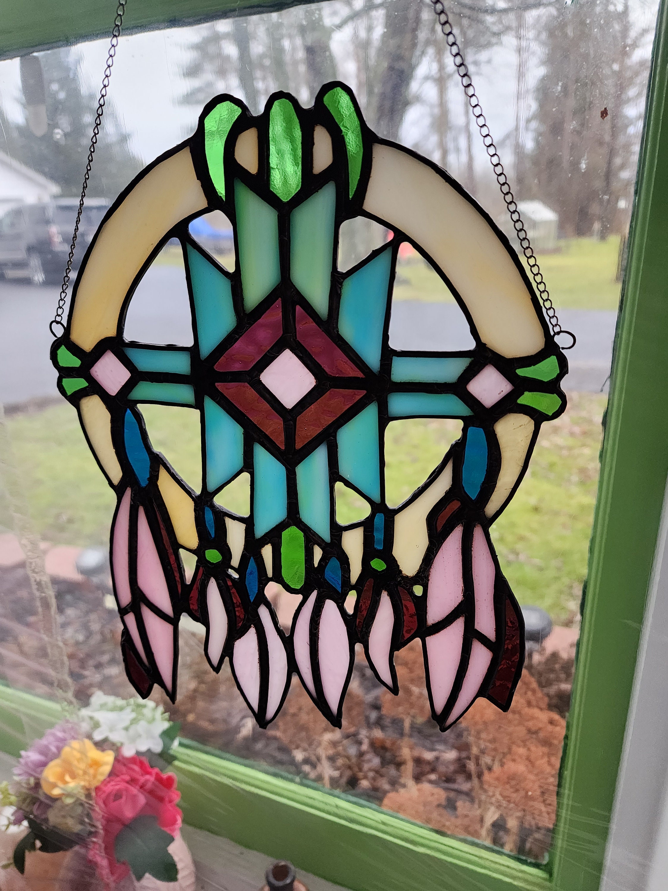 Stained Glass Dream Catcher, Native Pride, Indigenous People - Etsy