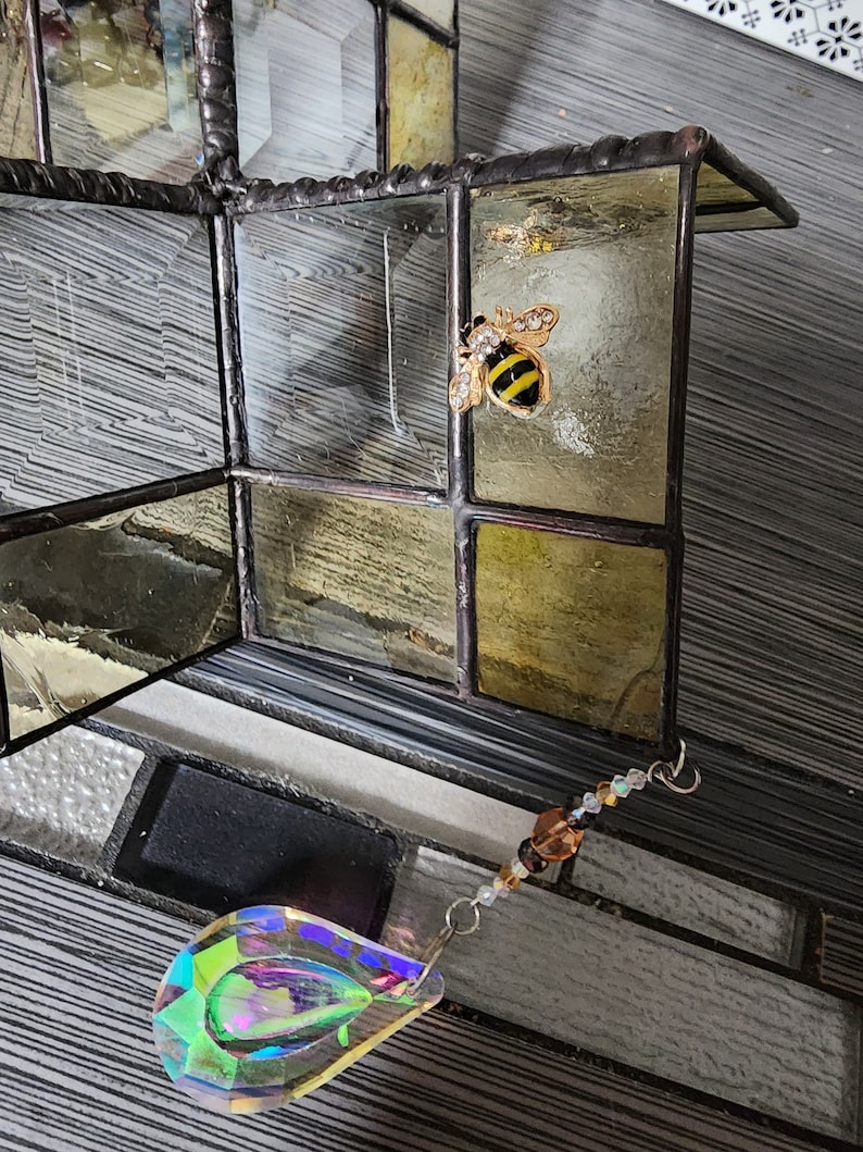 Stained Glass Spinner, Whirly Gigs, Summer, Simulated Bumble Bee Hive ...