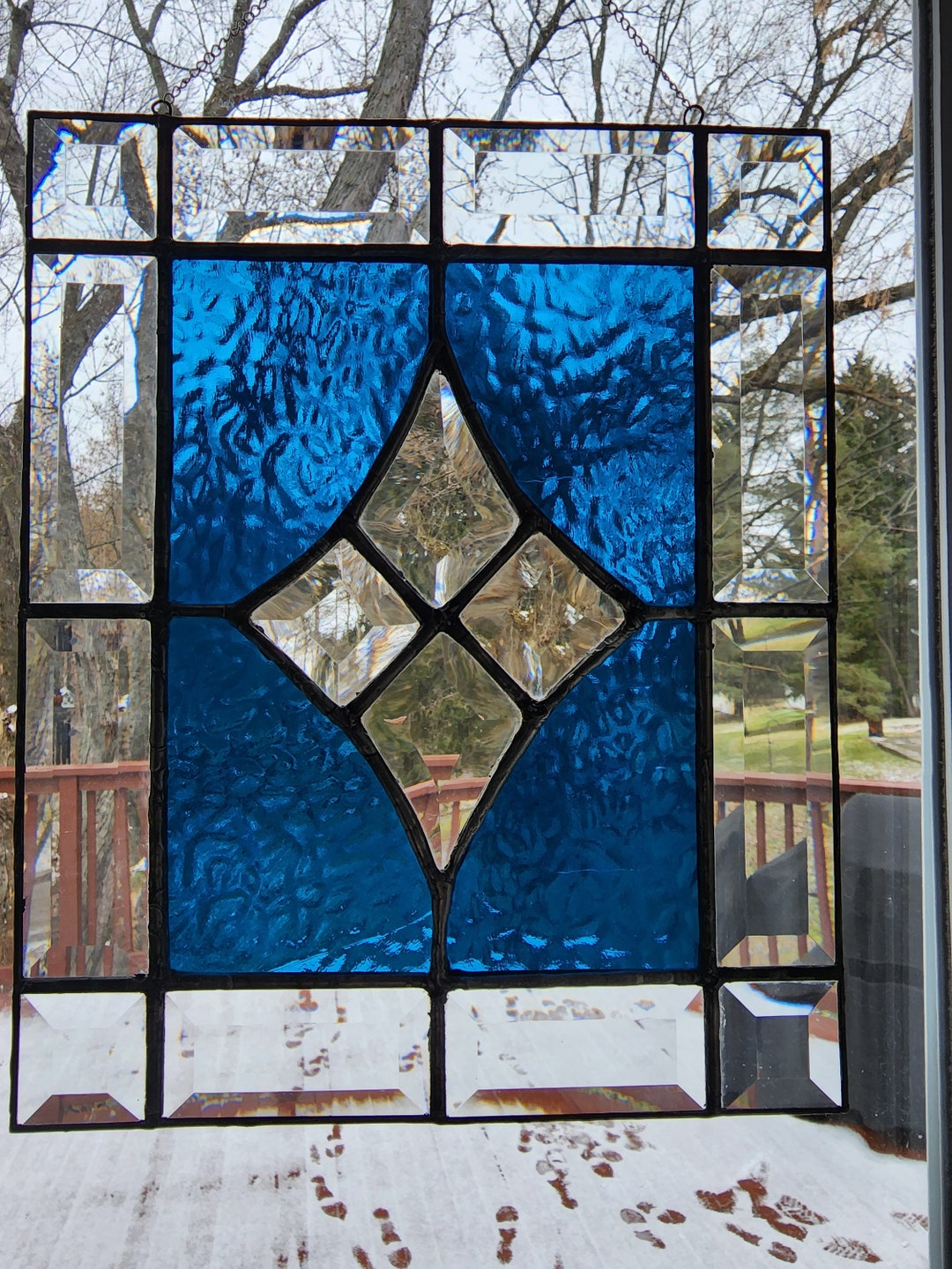 Stained Glass Bevel Cluster, Birthday, House Warming - Etsy