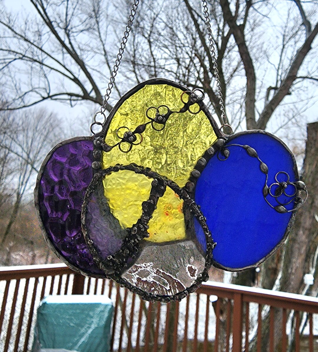 Stained Glass Easter Eggs Suncatcher - Etsy