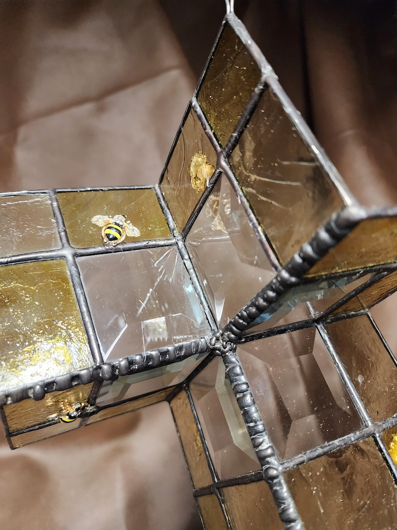 Stained Glass Spinner, Whirly Gigs, Summer, Simulated Bumble Bee Hive ...