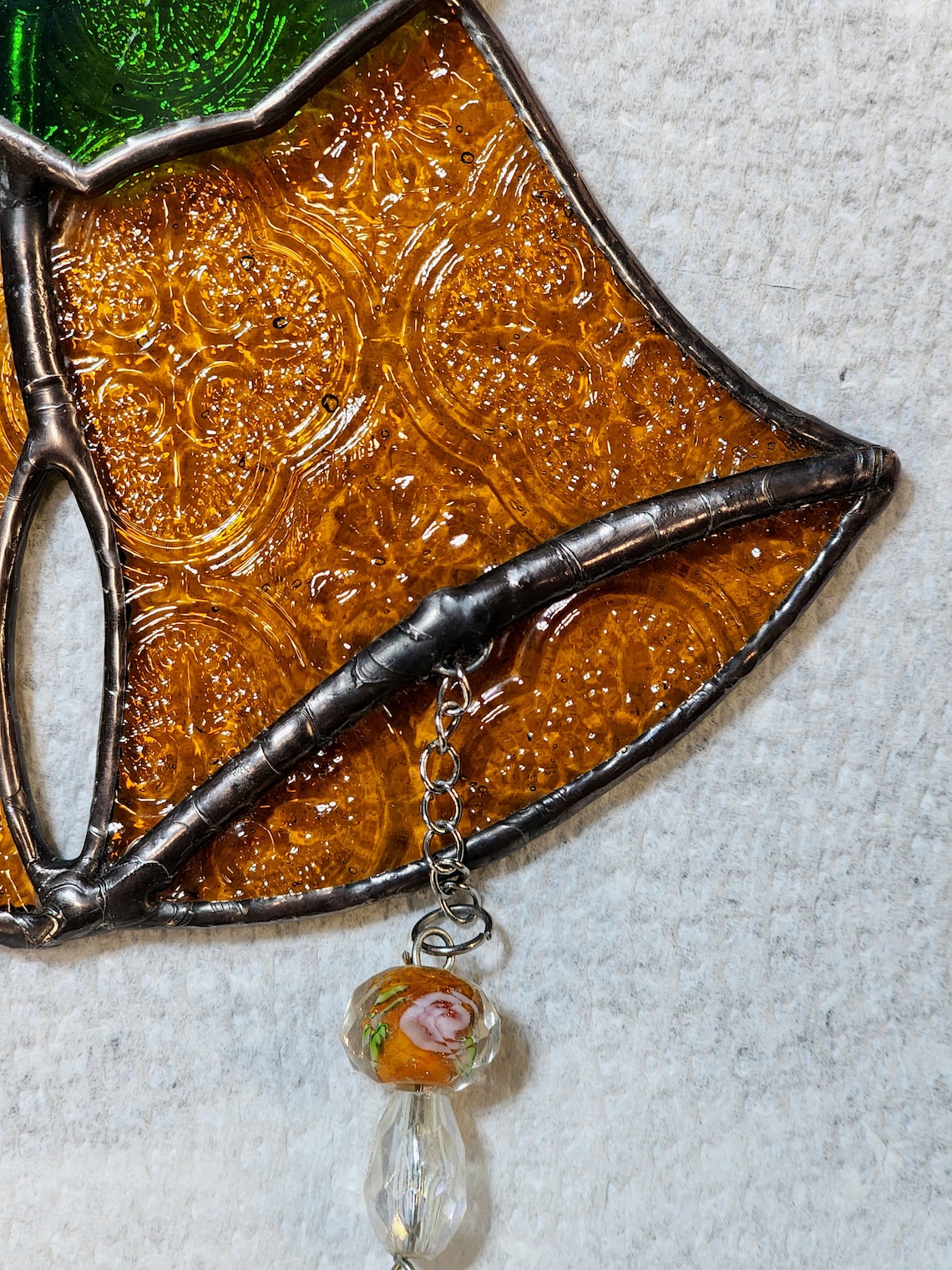 Stained Glass Double Gold Bells With Holly Leaves and Berries. - Etsy
