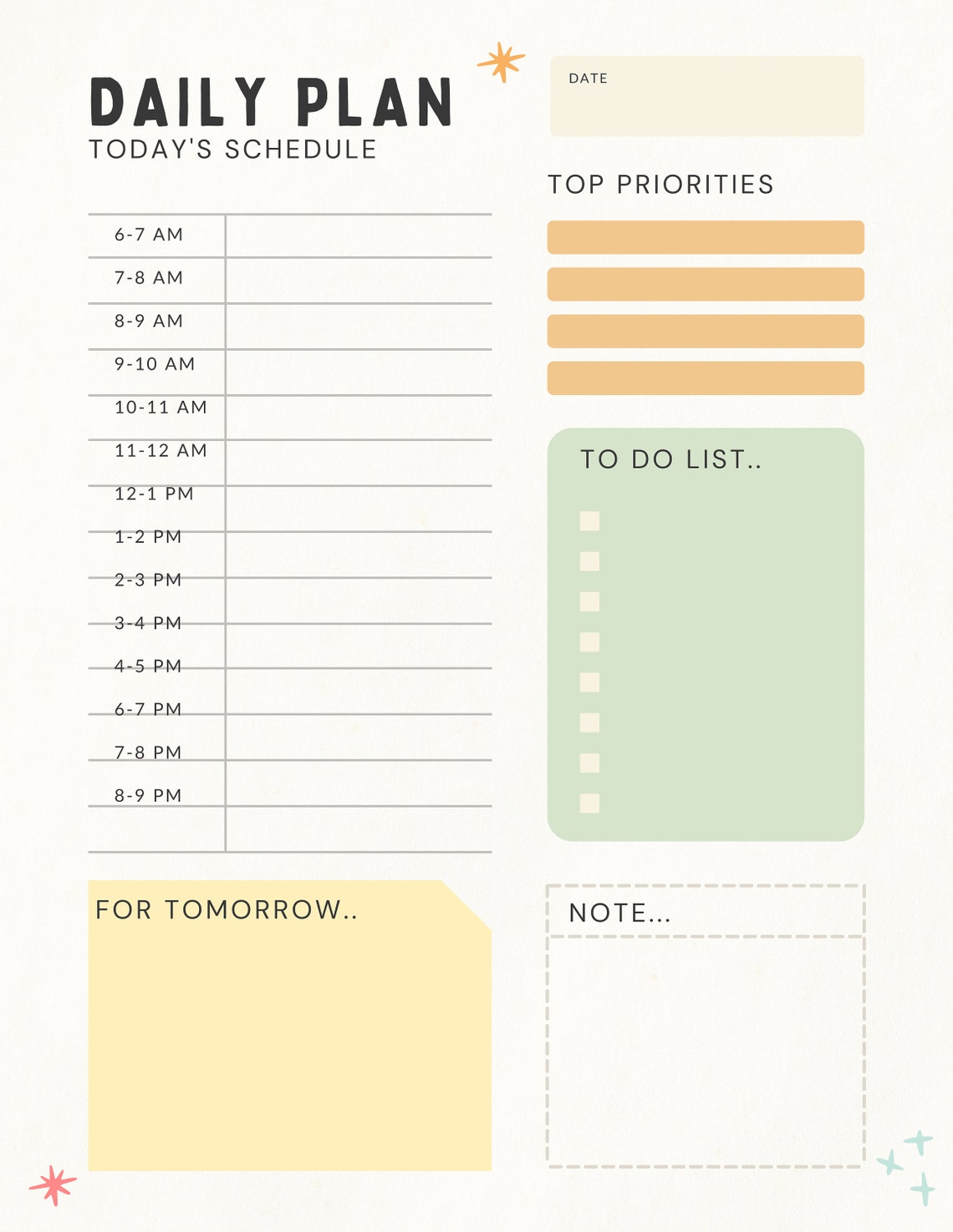 Weekly Planner Printable Student Planner, Weekly Schedule, Week at a ...