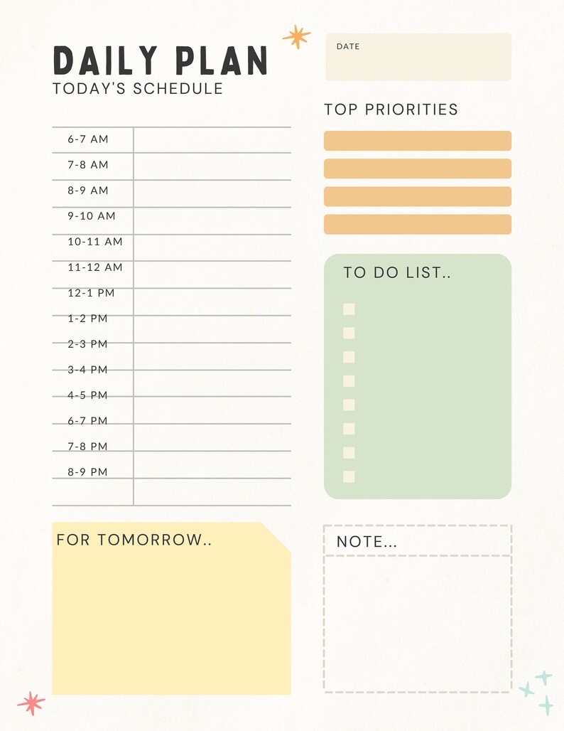 Weekly Planner Printable Student Planner, Weekly Schedule, Week at a ...