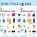 Kids Packing List Printable: Vacation Travel Checklist (digital ...