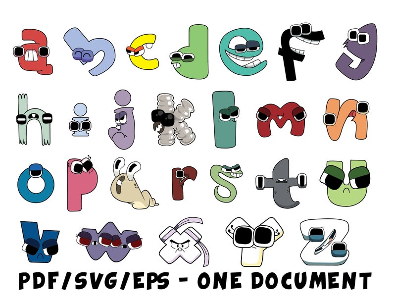Alphabet Lore Lowercase A to Z One Document - Etsy Canada Alphabet Lore Lowercase A to Z One Document - Etsy Canada