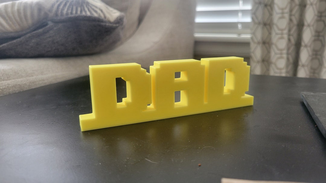 Pixel Dad Sign, 3D Printed Sign, Gifts for Dad, Gamer Gifts, Father's ...