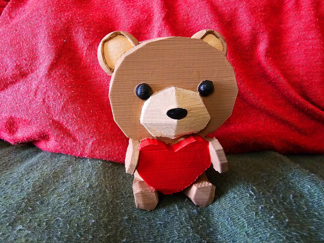 3D Printed Teddy Bear, Gifts for Couples - Etsy