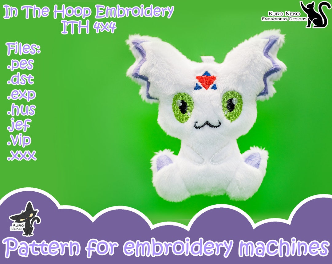 In the Hoop Digital ITH Plush Pattern Keychain Chibi Digi - Etsy