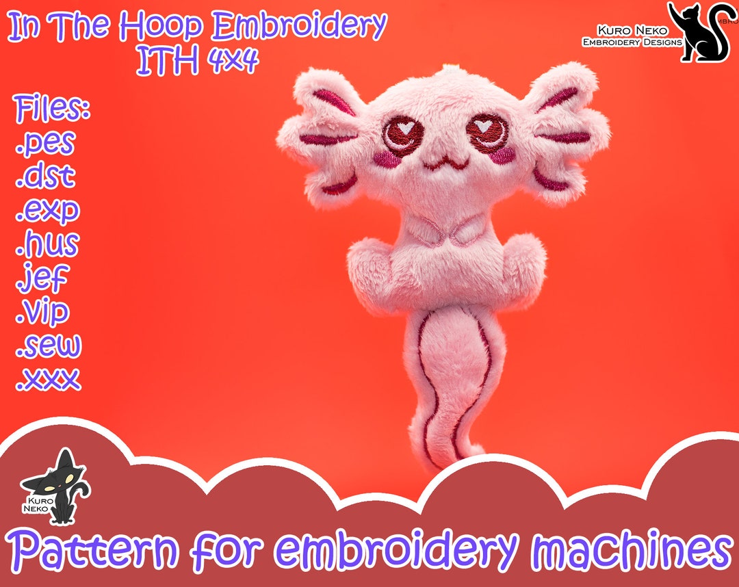 In the Hoop Digital ITH Plush Pattern Chibi Keychain Sweet - Etsy