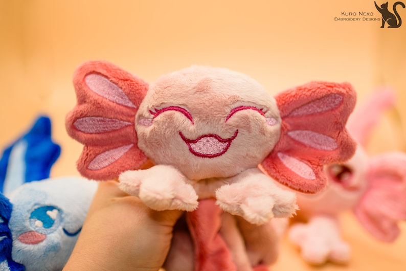 In the Hoop Digital ITH Plush Pattern | Beanie Chibi Axolotl | Ith ...