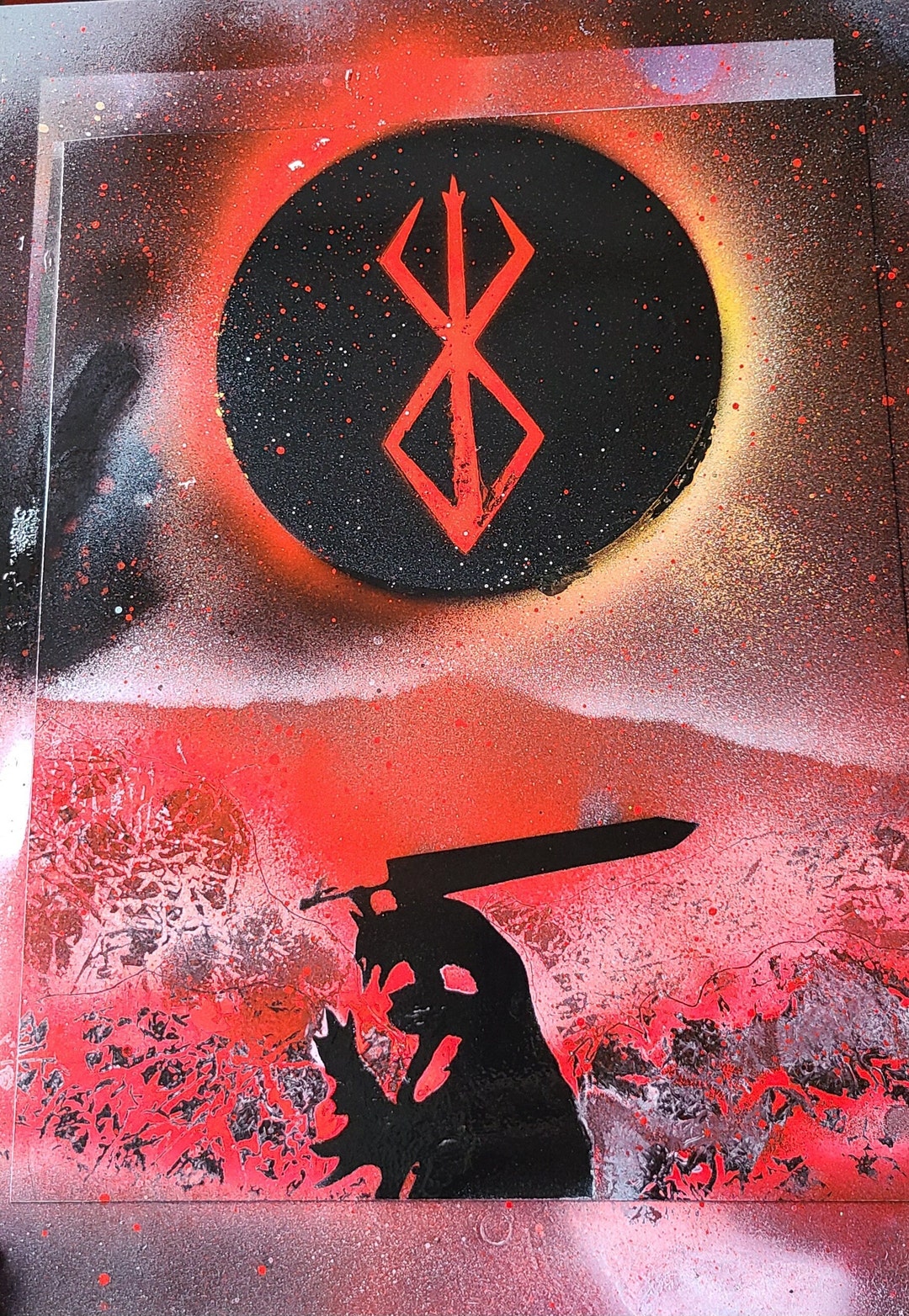 A Cursed Warrior - Spray Paint Art - Etsy