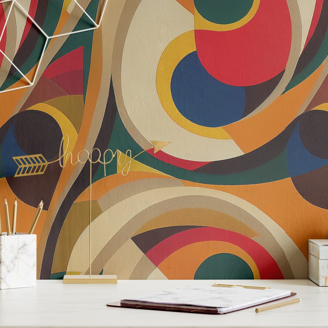 1970s Groovy Wallpaper Funky70s Wall Decor Retro Colorful Wall - Etsy