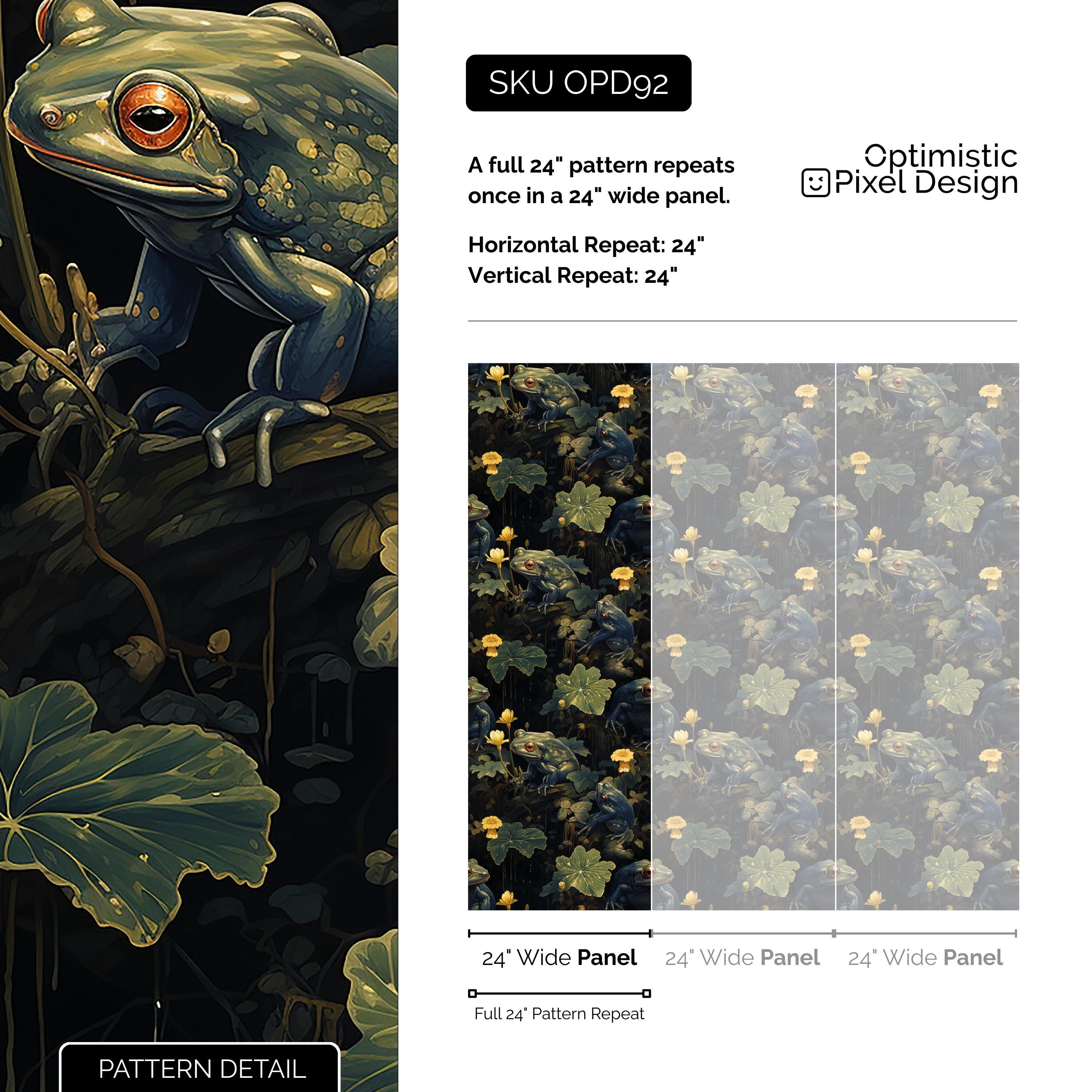 Moody Frog Wallpaper Vintage Watercolor Wall Decor Peel and Stick or ...