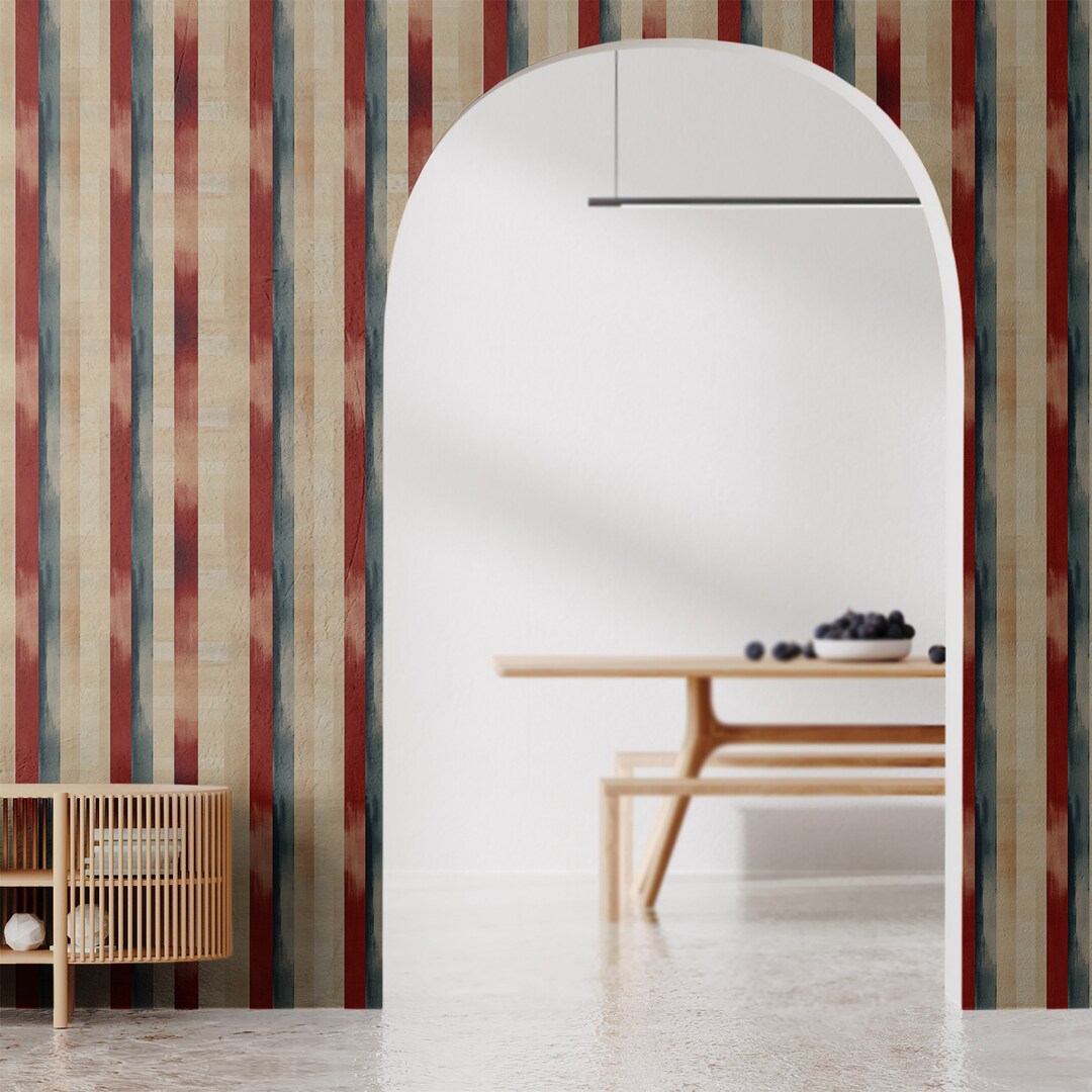 Wallpaper Vintage Dark Striped Luxury Wall Decor Retro Stripe Wallpaper ...