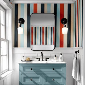 Wallpaper Retro Victorian Striped Luxury Decor Vintage Stripe Wallpaper ...