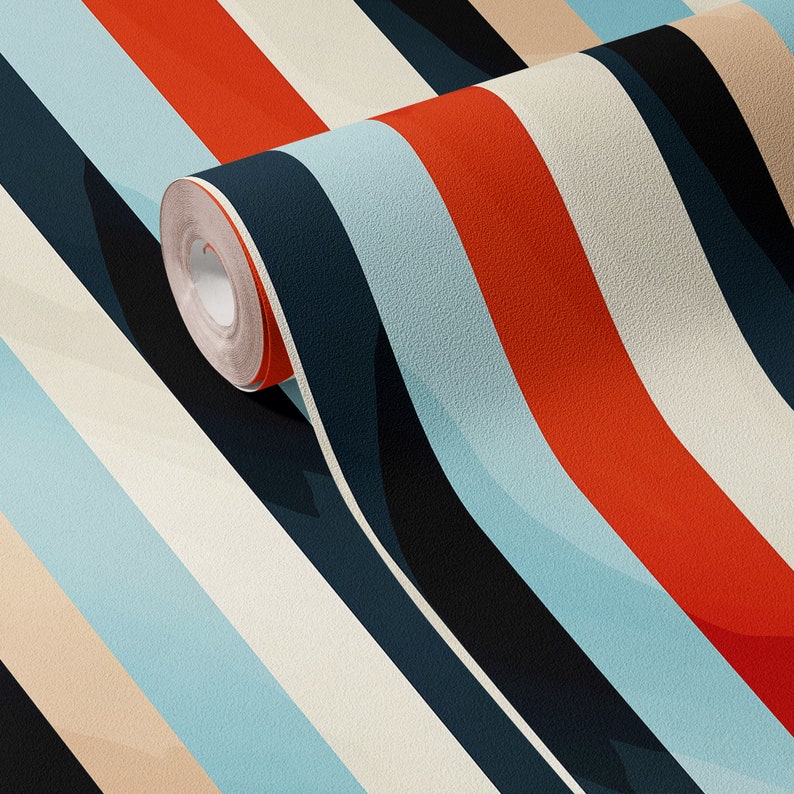 Wallpaper Retro Victorian Striped Luxury Decor Vintage Stripe - Etsy