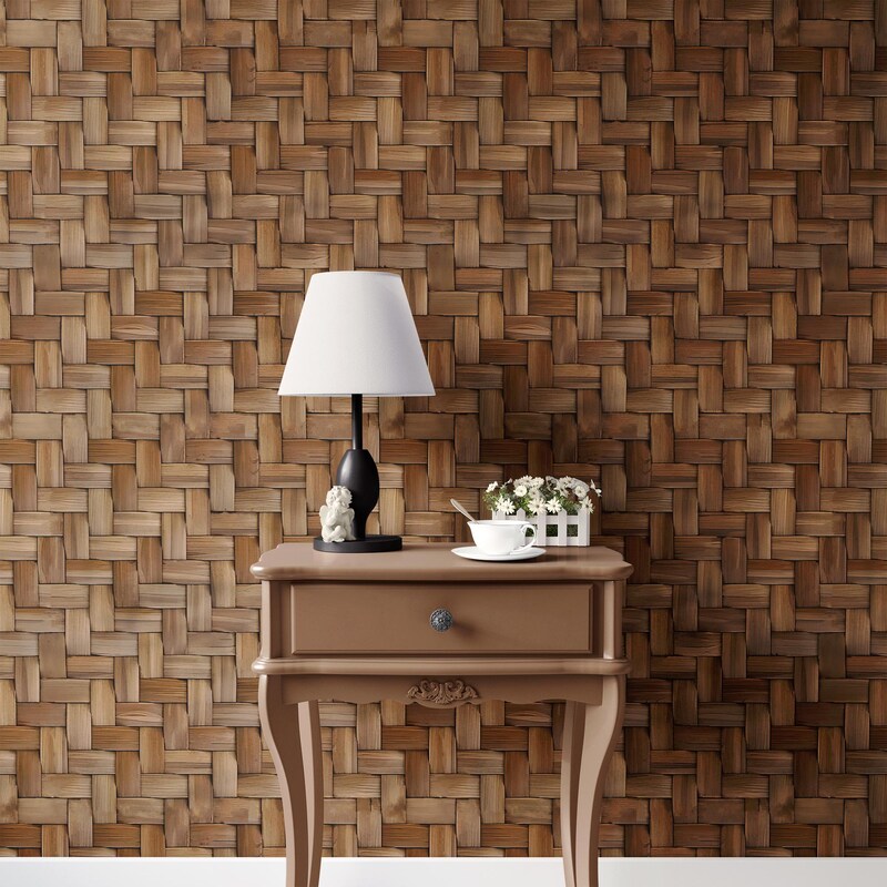 Wicker Wallpaper - Etsy