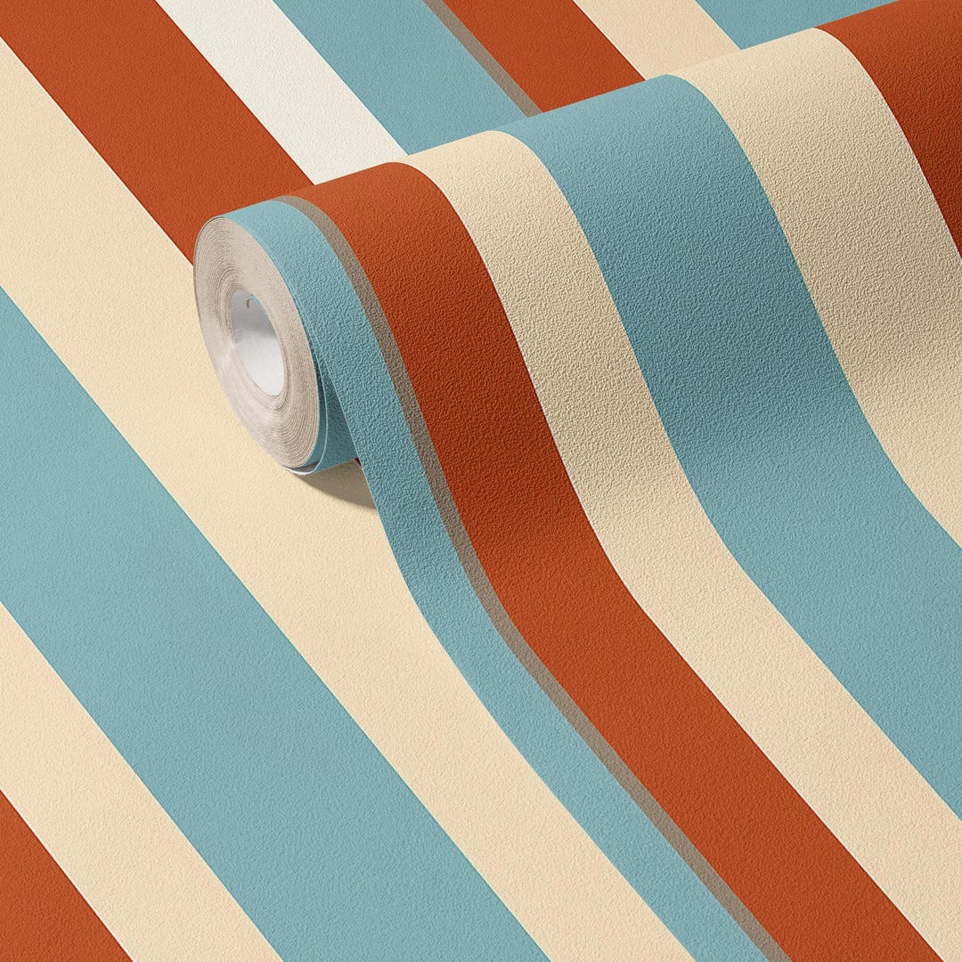 Vintage Stripe Wallpaper: Retro Victorian Decor, Removable or ...