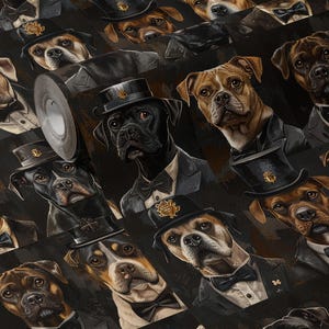 Wallpaper Moody Vintage Dog Luxury Wall Decor Fun Funky Dogs Dark Retro ...