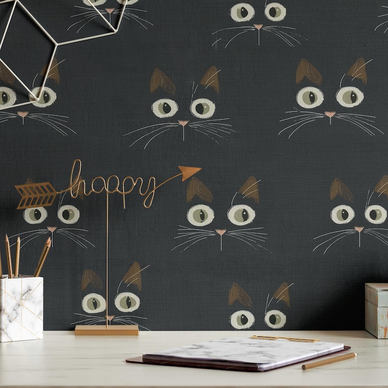 Whimsical Cat Wallpapers - Etsy UK