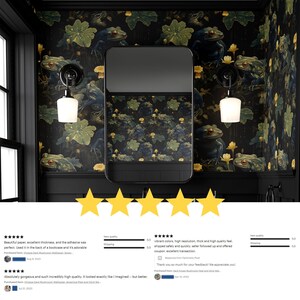 Wallpaper Dark Moody Frog Wall Decor Funky Whimsical Mural Vintage ...