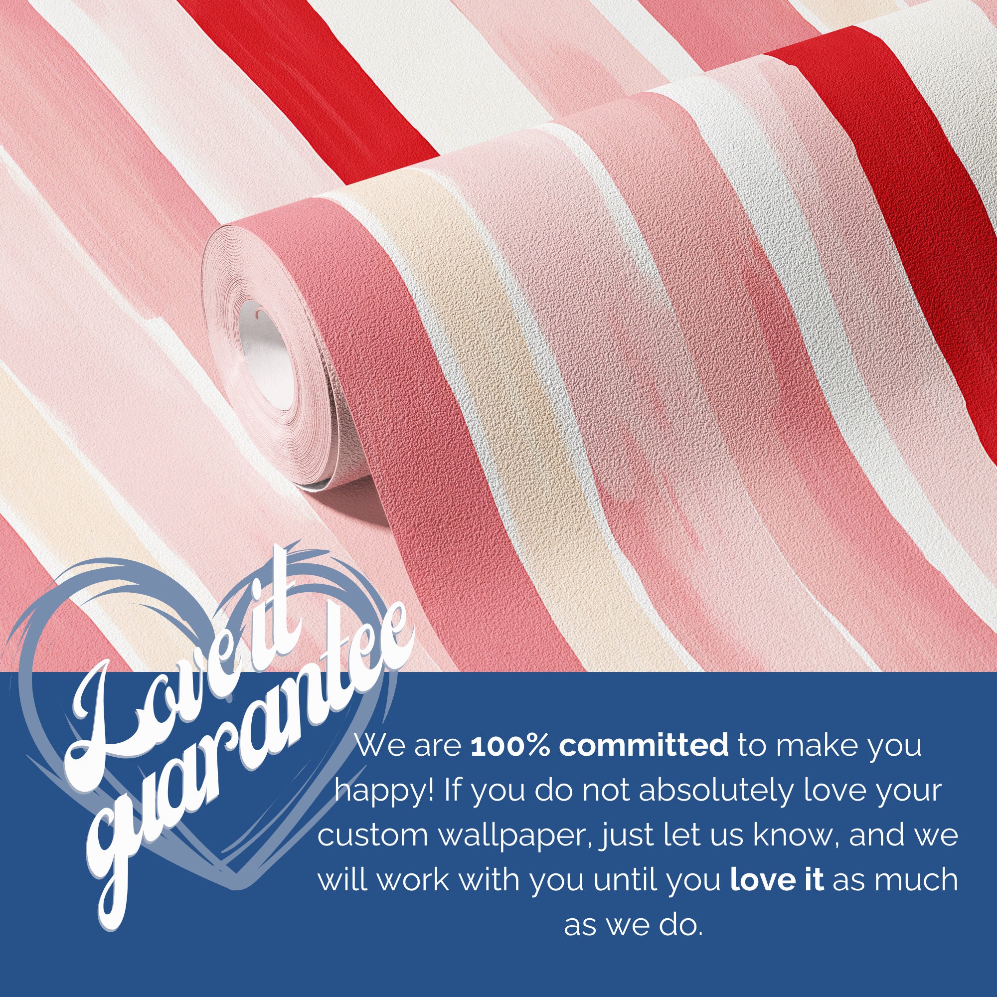 Wallpaper Vintage Pink Funky Stripe Wall Decor Colorful Cool - Etsy