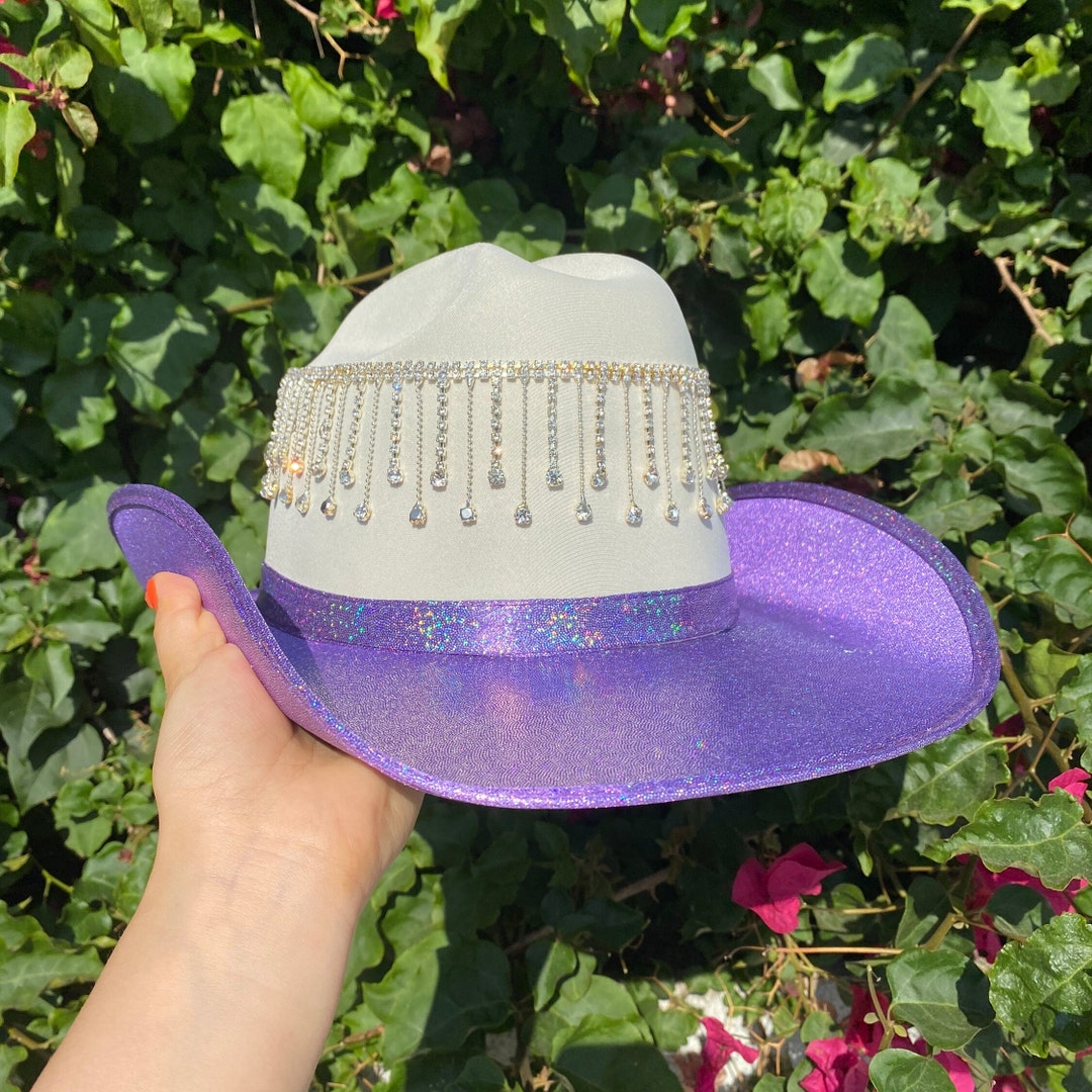 Rhinestone Glitter Cowboy Hat, Diamond Cowboy Hat, Bling Bling Gliter ...