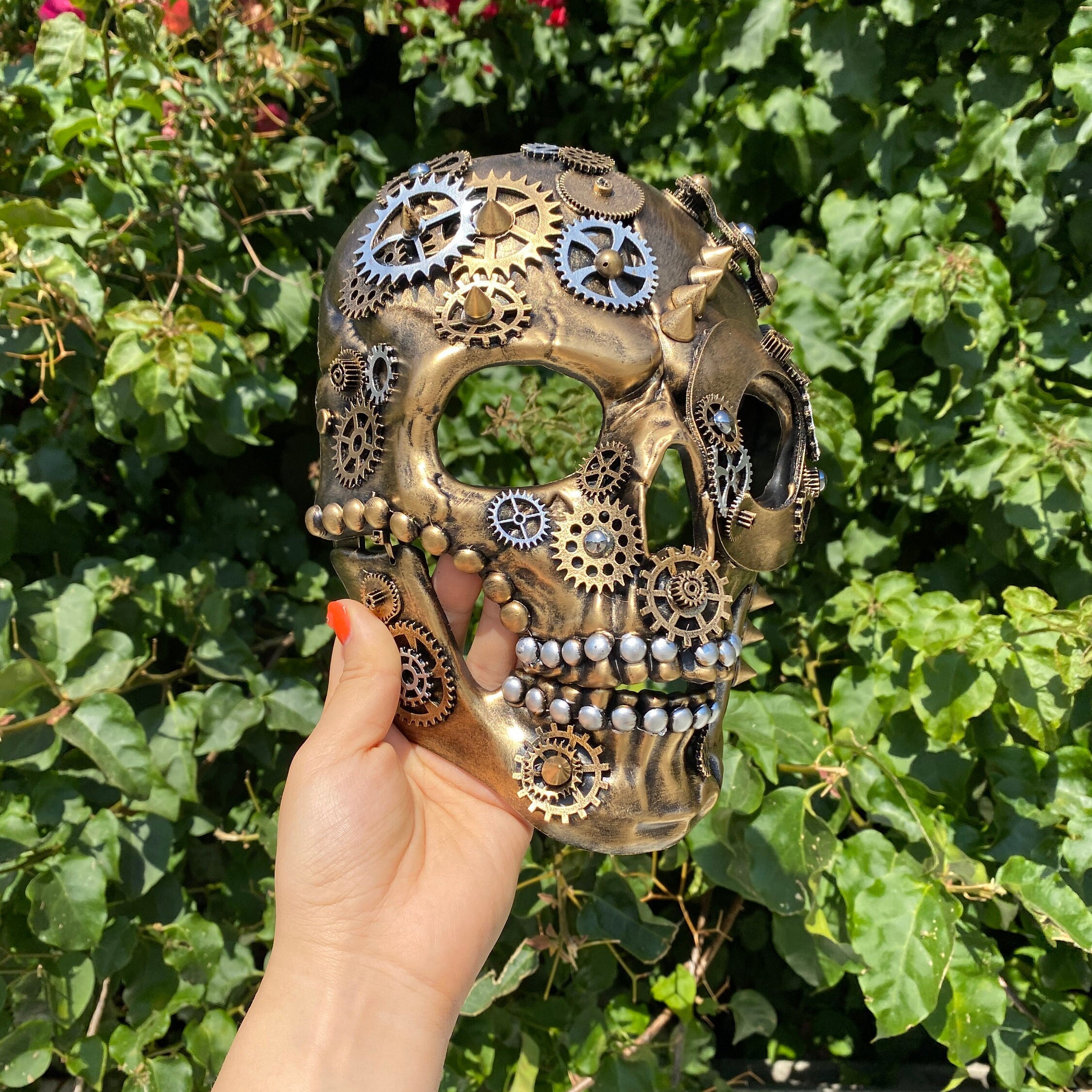 Steampunk Full Face Skeleton Mask Halloween Skull Mask Skull - Etsy