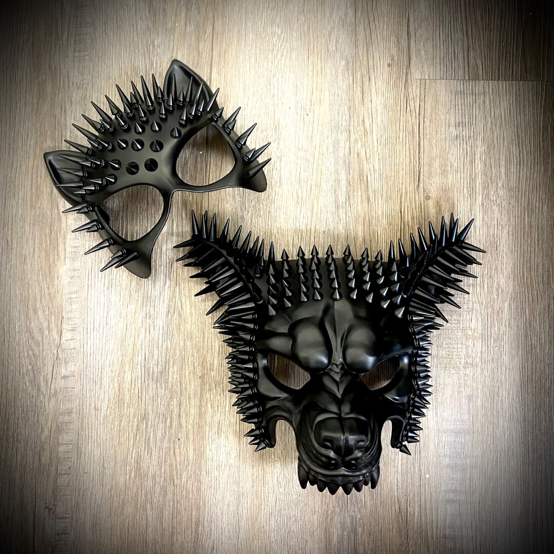 Steampunk Horror Devil Spike Couple Mask, Horror Devil Spike Masquerade ...