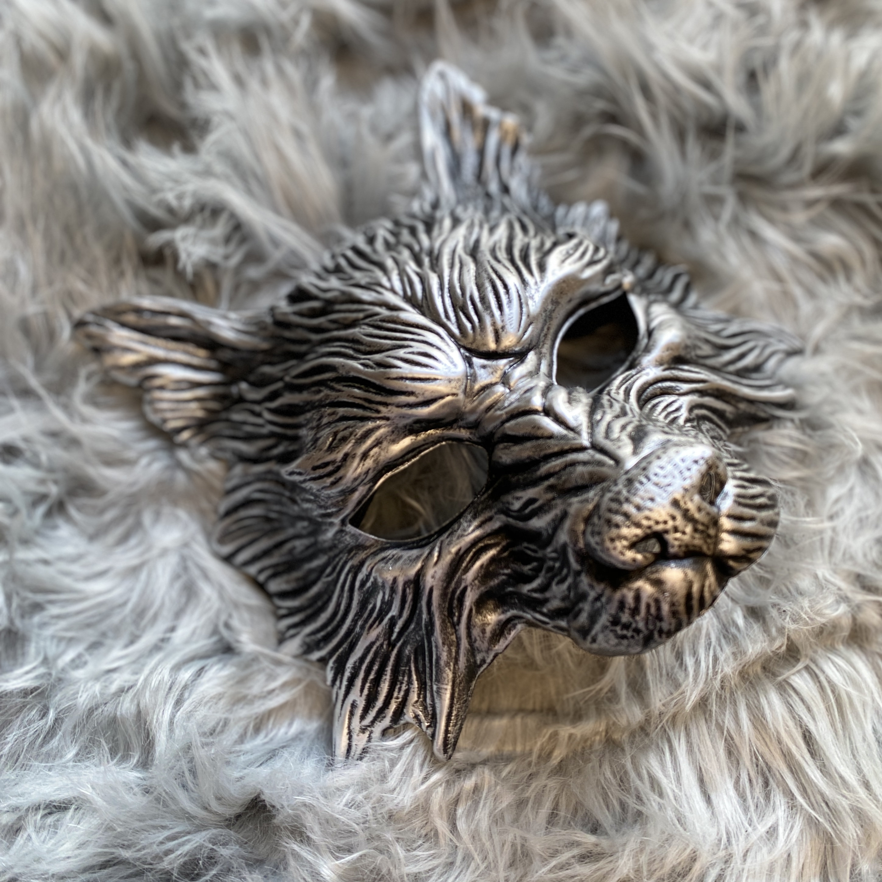 Silver Wolf Mask Masquerade Wolf Mask for Halloween Cosplay - Etsy UK