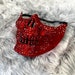Red Rhinestone Skull Half Face Mask, Steampunk Masquerade Rhinestone ...