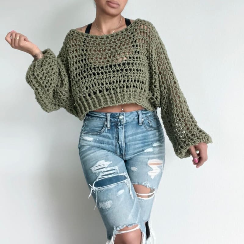 Crop Top Sweater - Etsy
