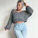 Crochet Crop Sweater . Jamaican Summer Fishnet Crochet Sweater . Mesh ...