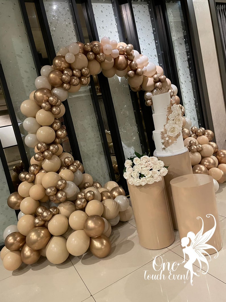 Engagement and Wedding Backdrop Decoration Set With Balloon Garland ...