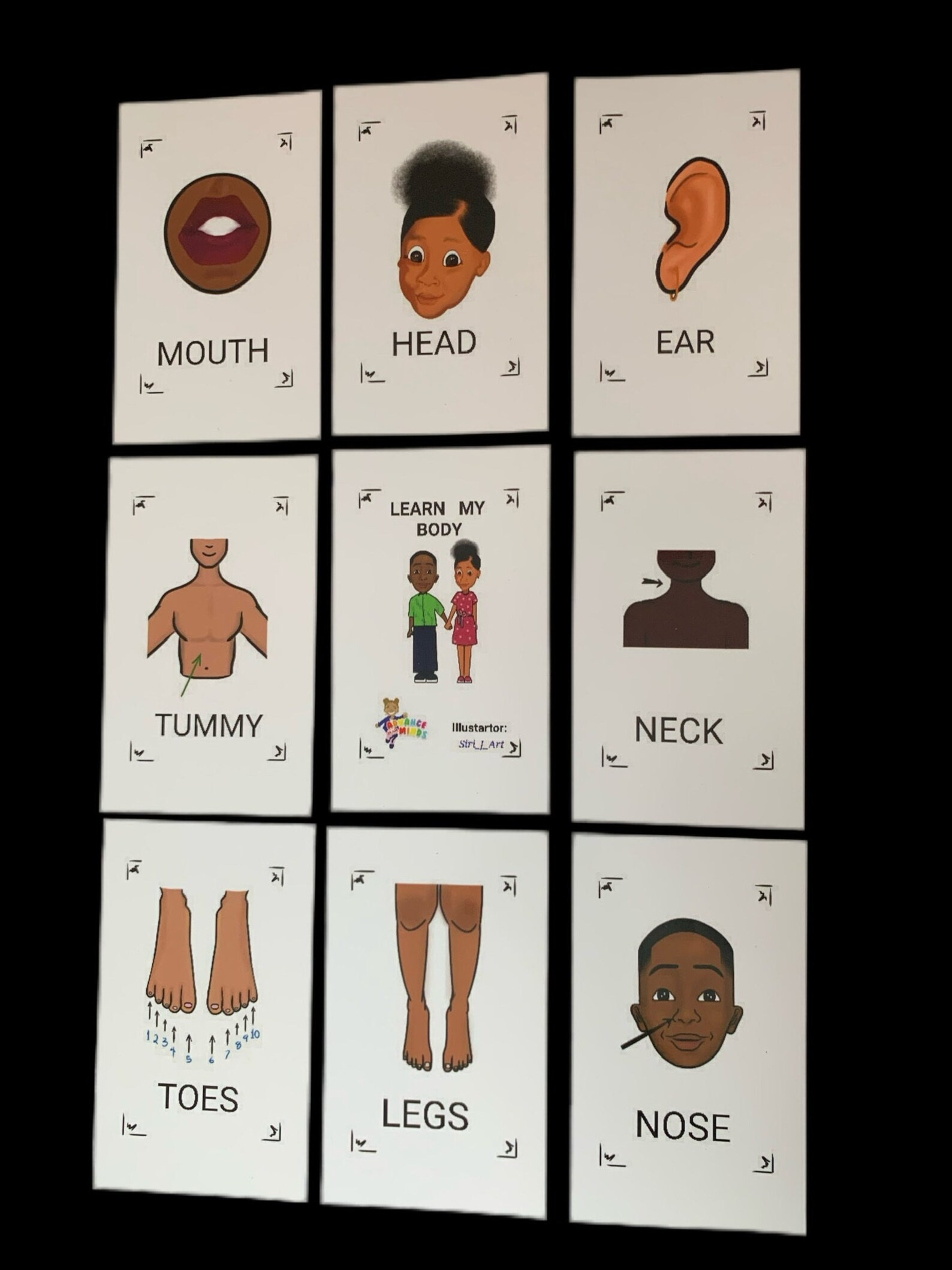 Learn My Body Flashcards - Etsy