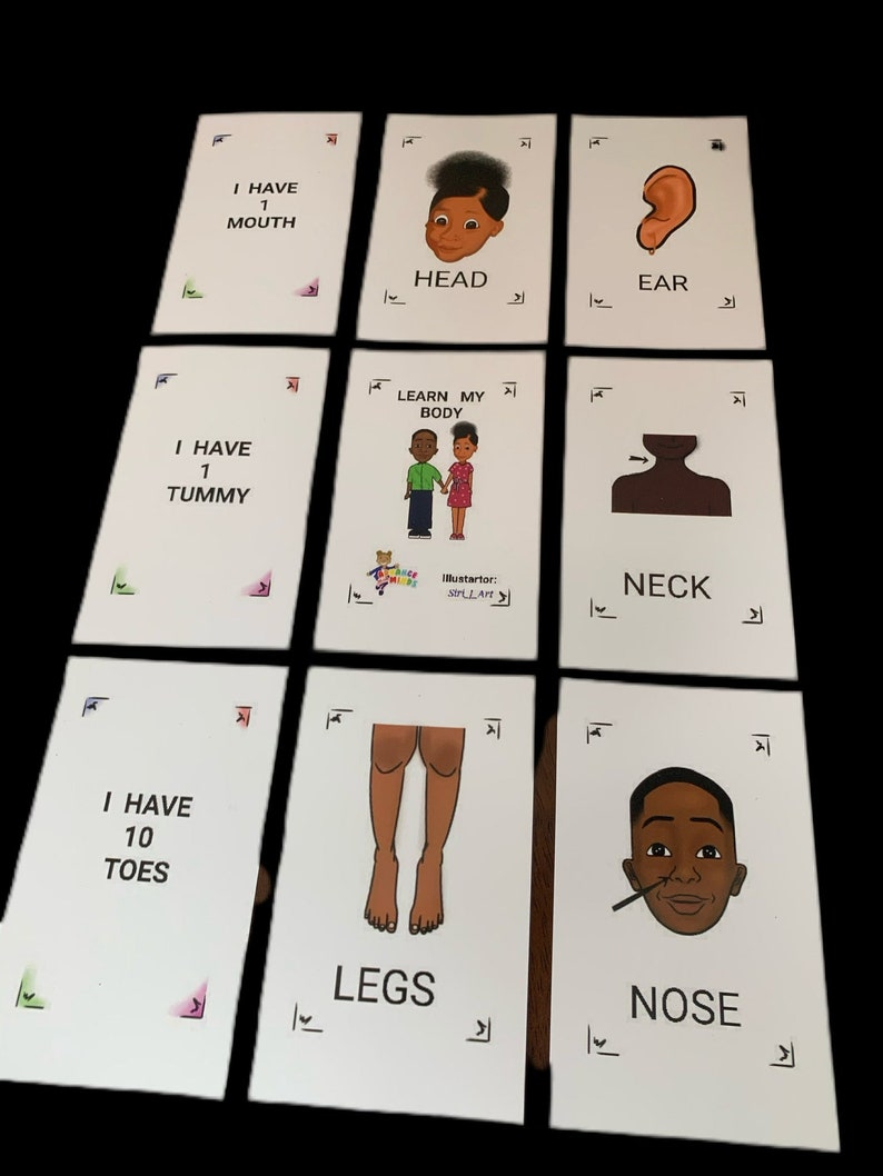Learn My Body Flashcards - Etsy