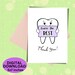 You're the Best Thank You Dentist Card Tooth Greeting - Etsy