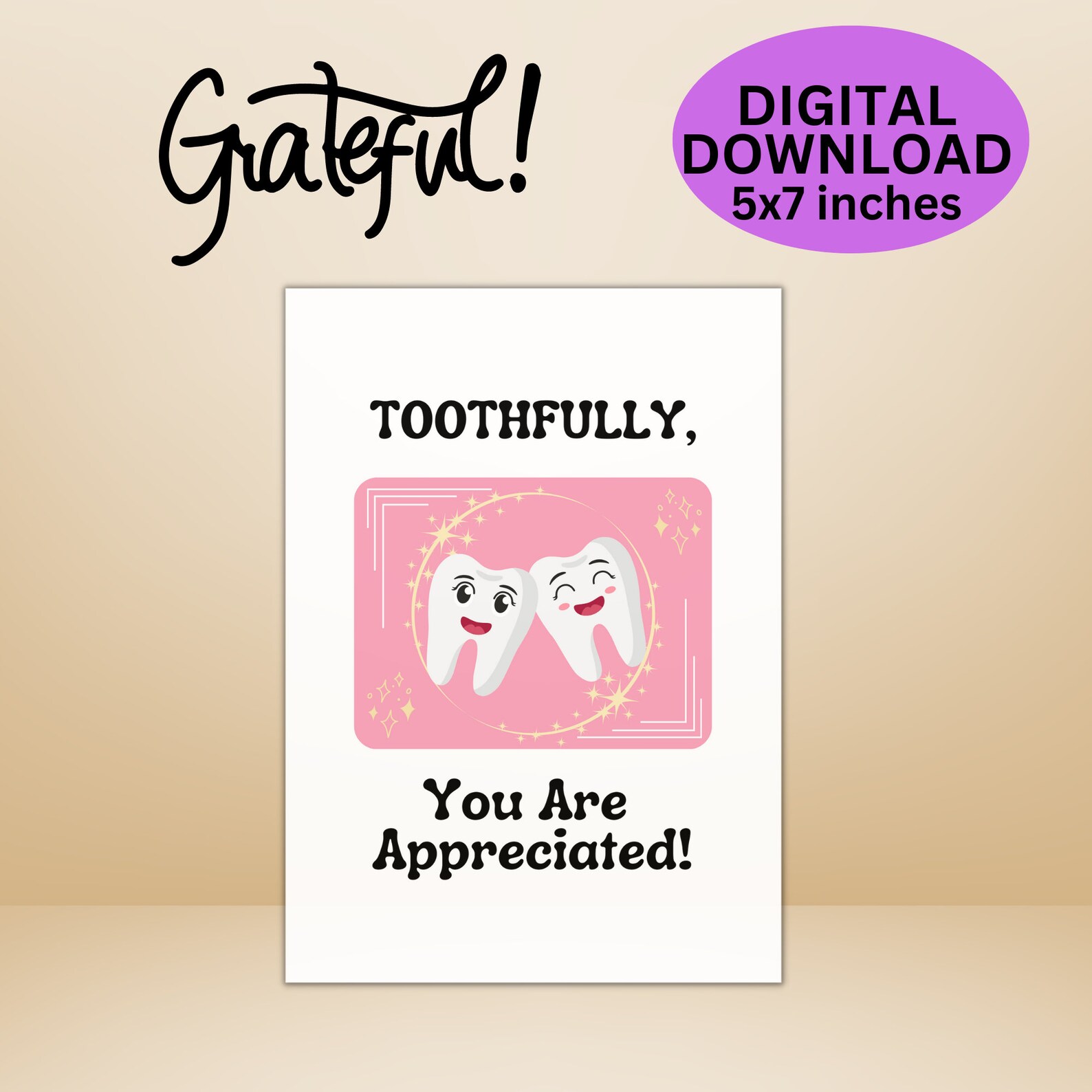 Toothfully, You Are Appreciated! Dental Thank You Card, Staff ...