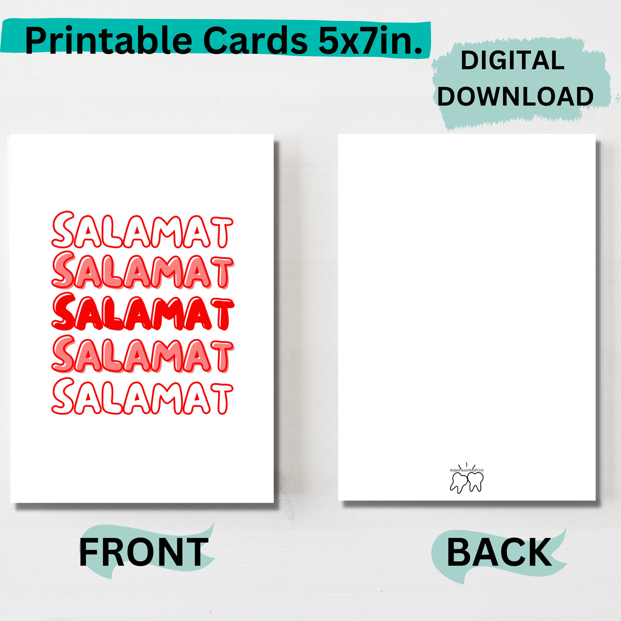 Thank You in Tagalog, Salamat Greeting Card, Appreciation Card for ...