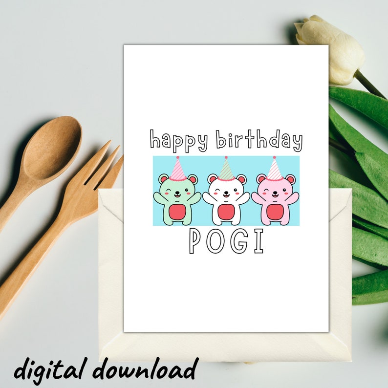Happy Birthday Pogi, Happy Birthday Handsome in Tagalog, Greeting Card ...
