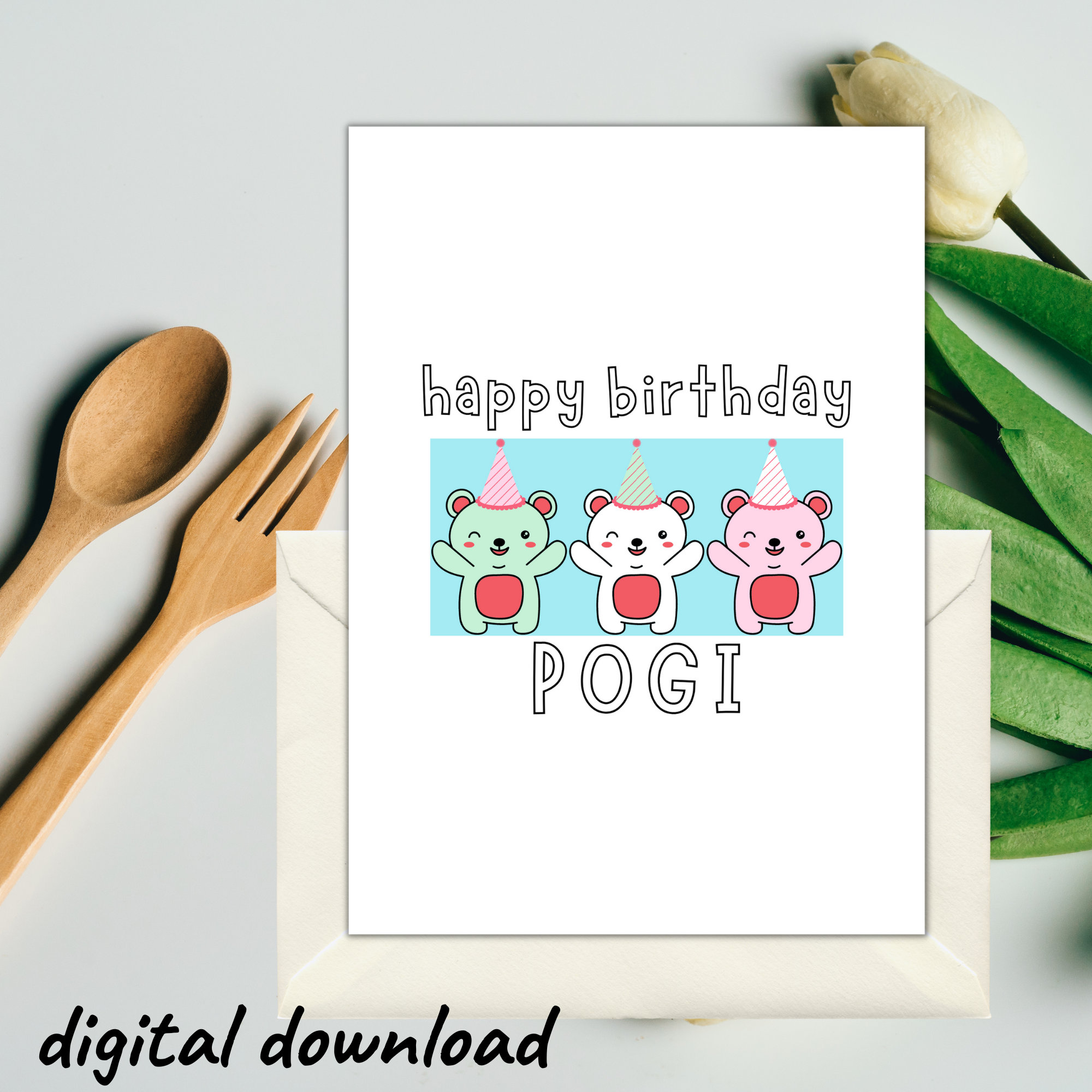 Happy Birthday Pogi, Happy Birthday Handsome in Tagalog, Greeting Card ...