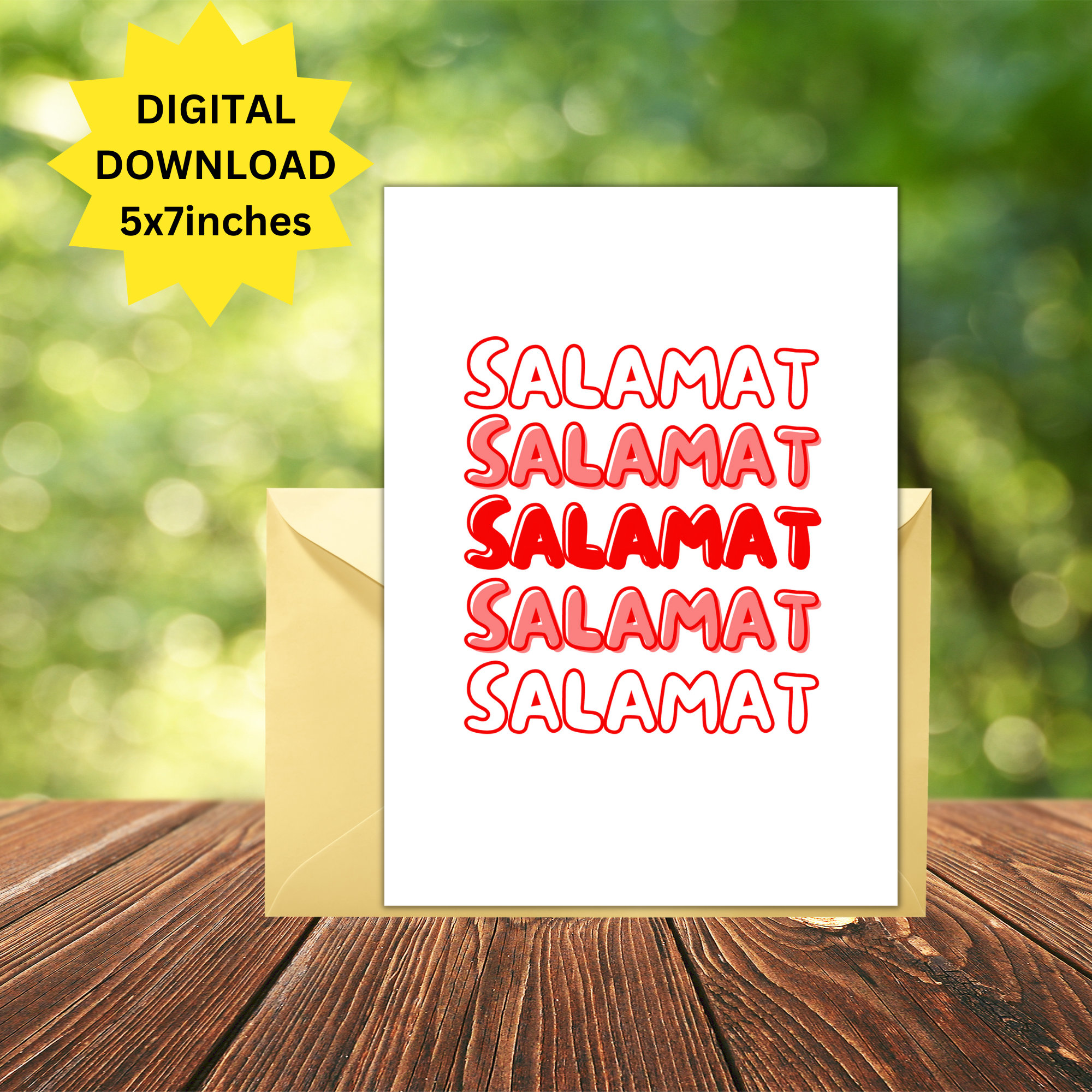Thank You in Tagalog, Salamat Greeting Card, Appreciation Card for ...