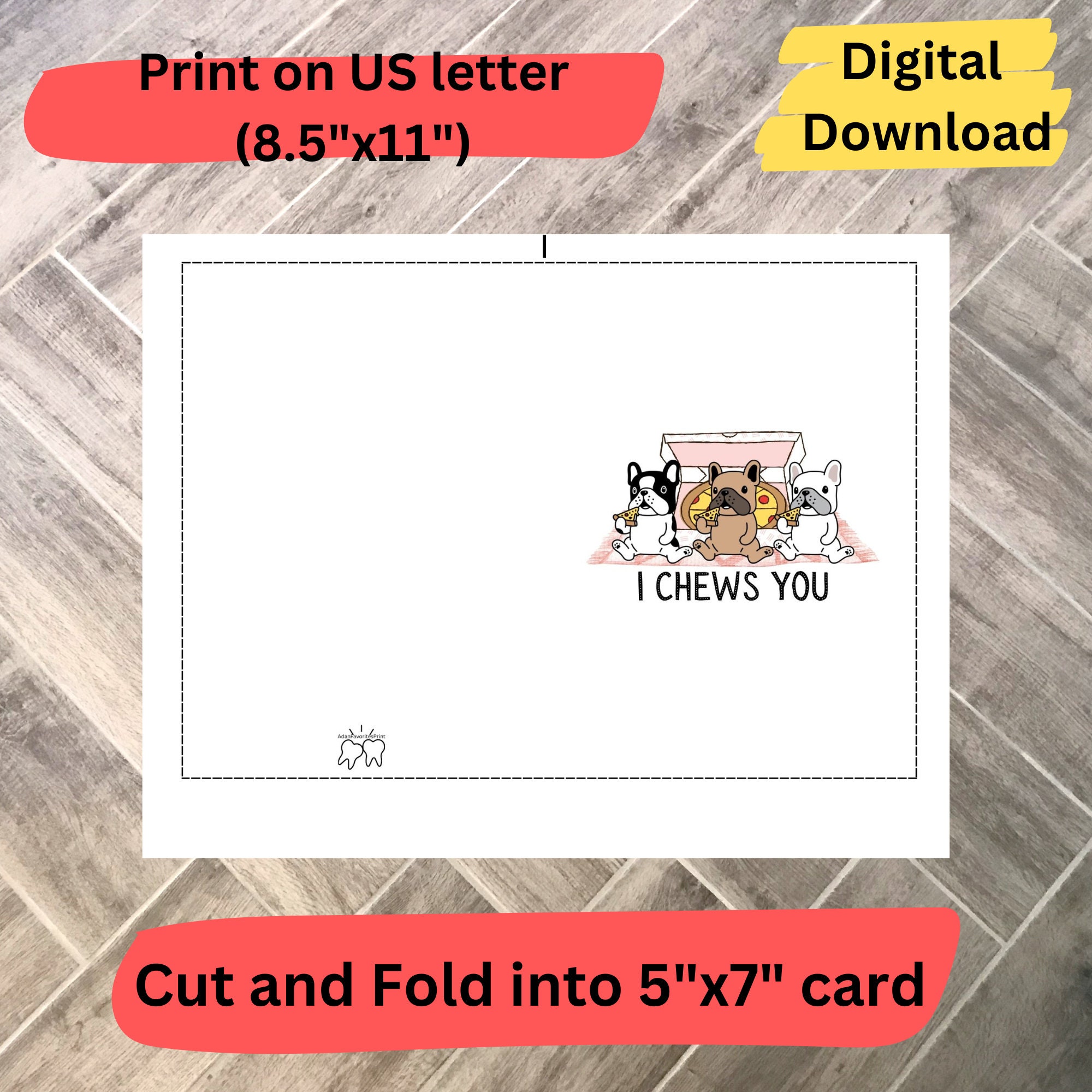 Cute Dog Puns Six Set Bundle of Note Greetings Cards Use for Any ...